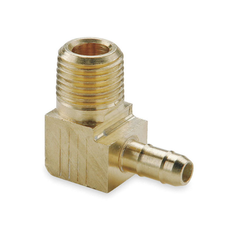 Conector Espiga 1/4" x 8mm NPT (Codo 90°)